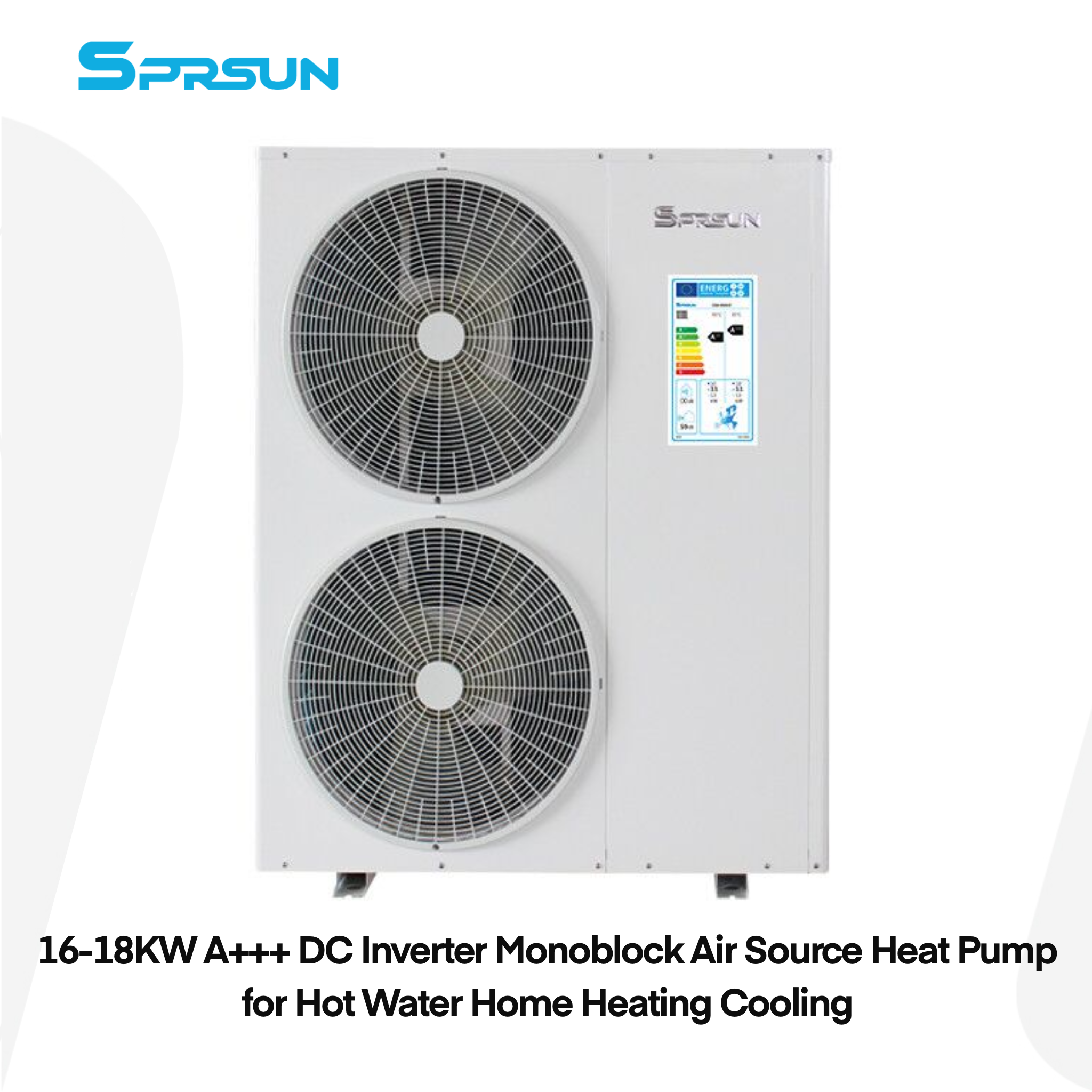 SPRSUN 16-18KW D.C. Inverter Monoblock Air Source Heat Pump Review ...